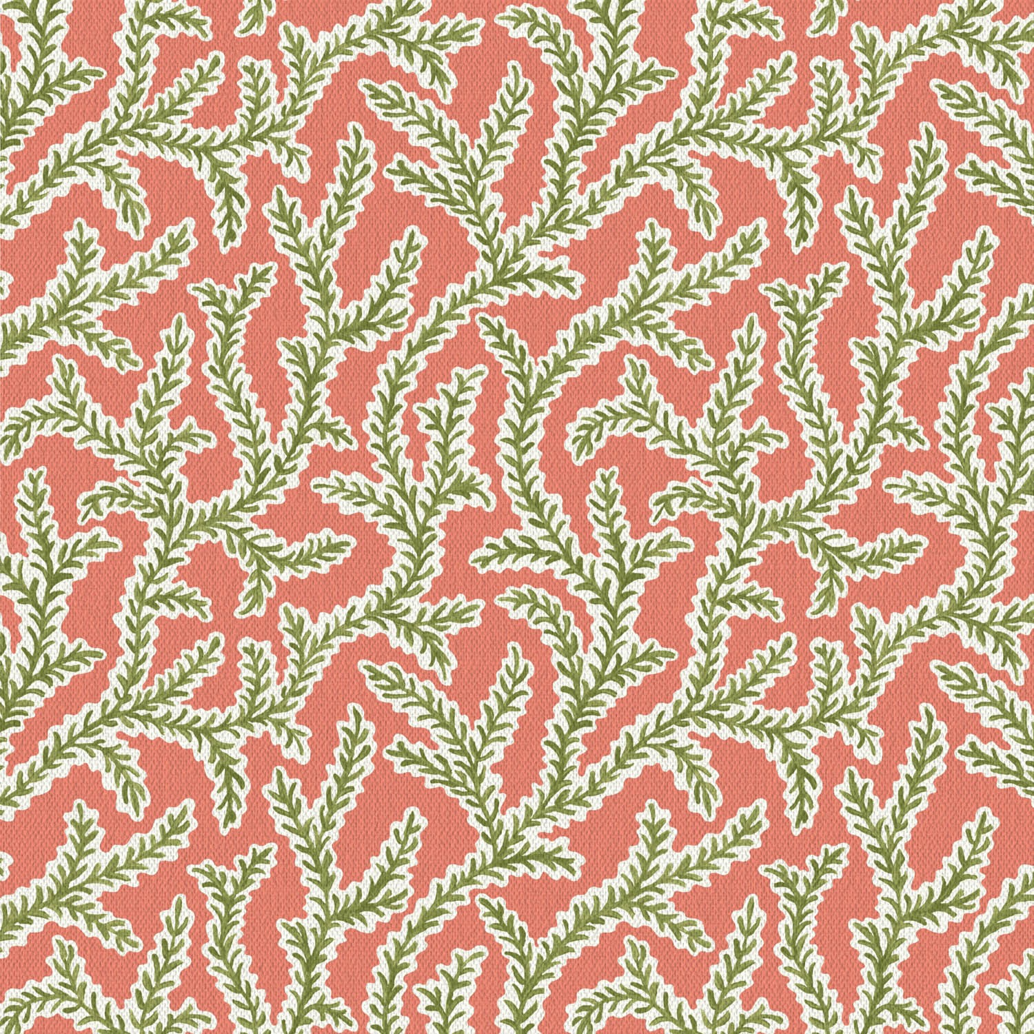 Emeline Coral Linen Mix Fabric | Warner House