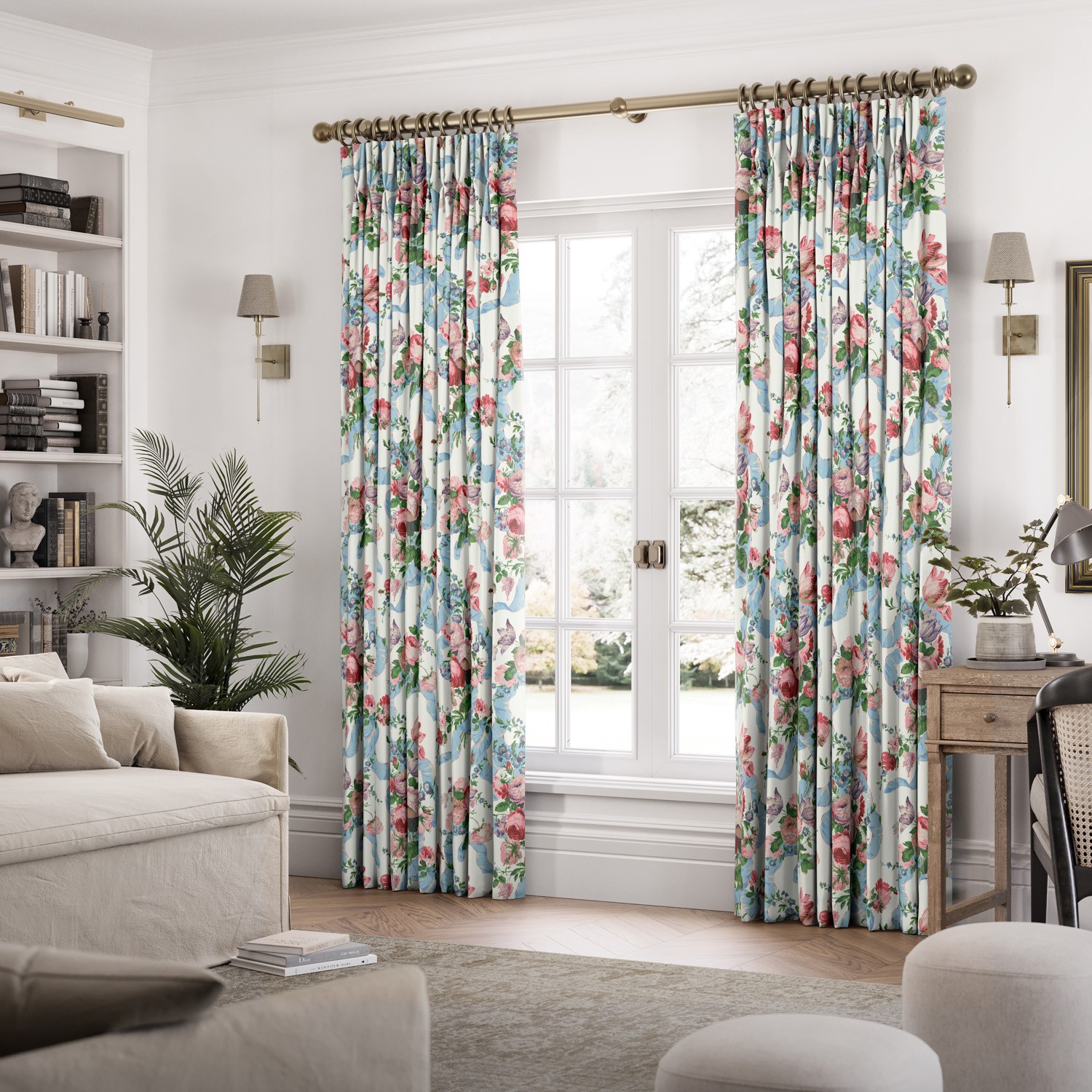 Grand Bouquet Vintage Curtains Warner House