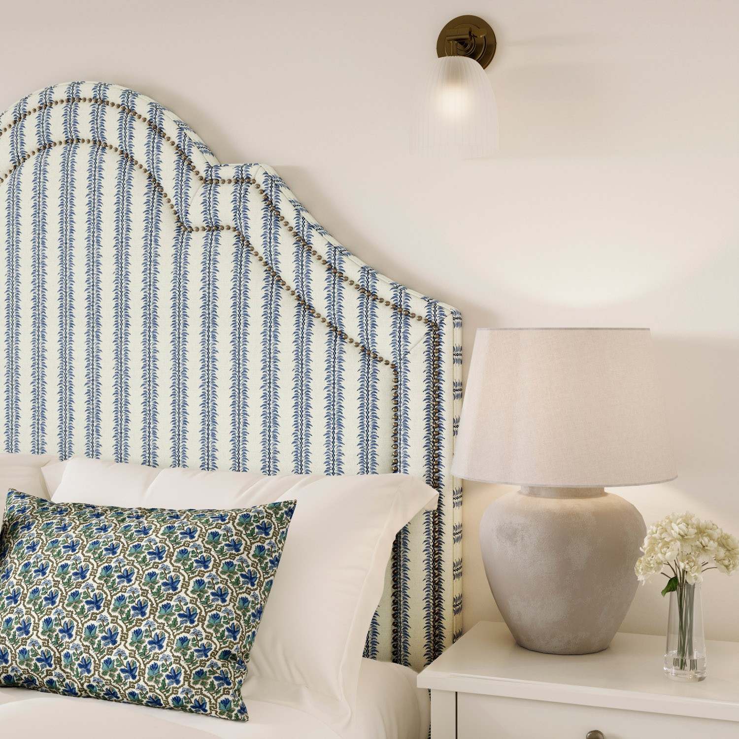 Zara Indigo Linen Mix Fabric | Warner House