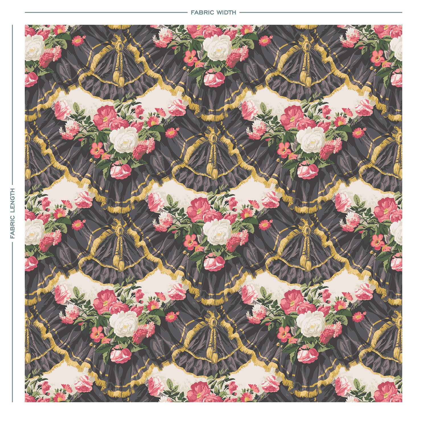 Le Grand Opera Noir Cotton Fabric | Warner House