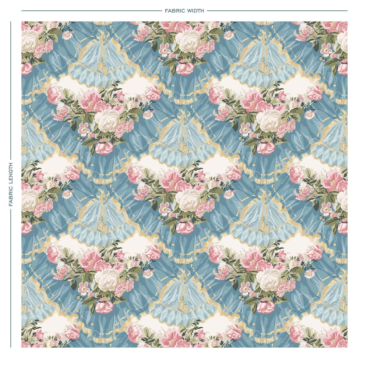 Le Grand Opera Porcelain Cotton Fabric | Warner House