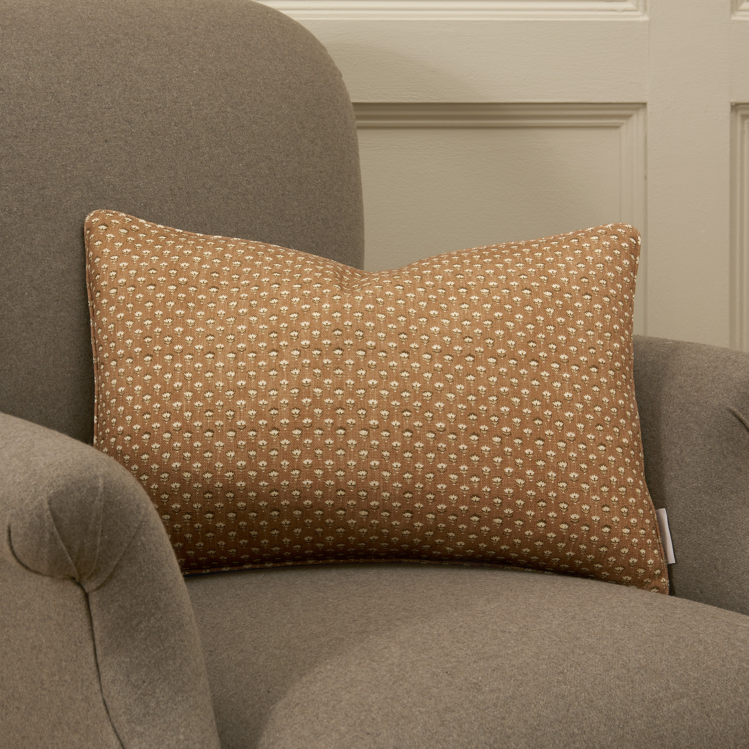 Lilou Amber 55cm X 38cm Linen Mix Cushion | Warner House