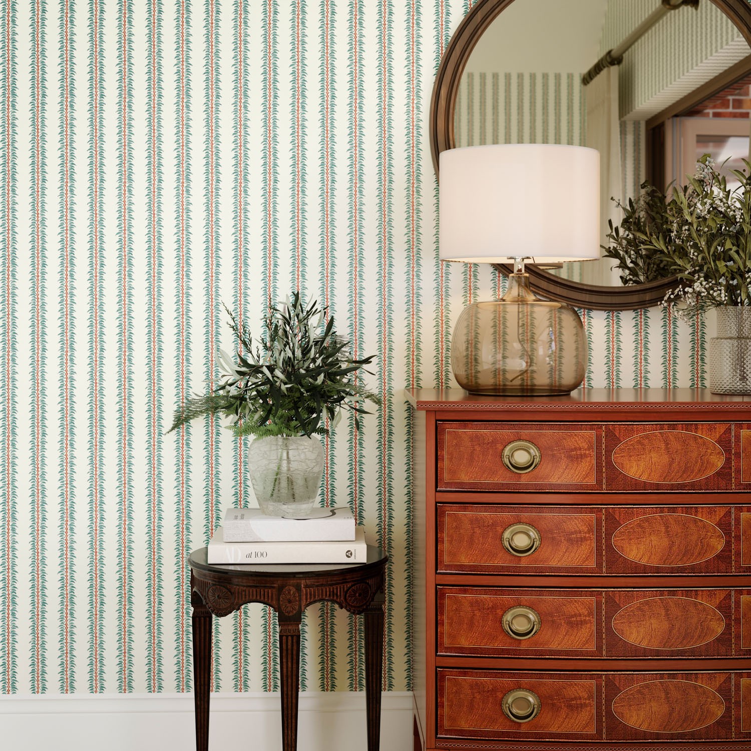 Zara Teal Wallpaper | Warner House