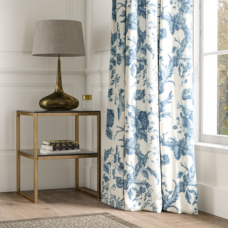 Paradiso Midnight Linen Mix Fabric | Warner House