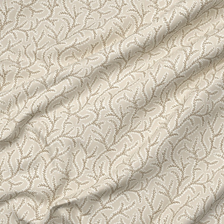 Emeline Truffle Linen Mix Fabric | Warner House