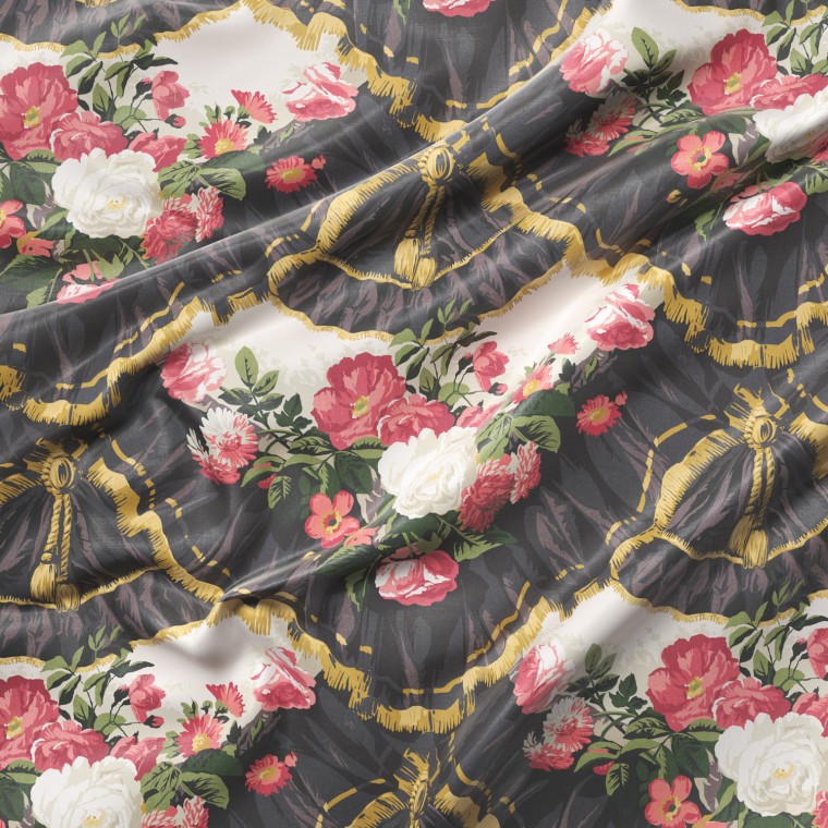 Le Grand Opera Noir Cotton Fabric | Warner House