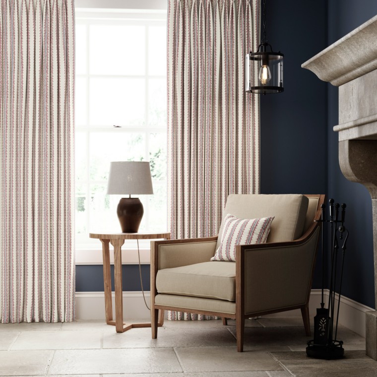 Zara Raspberry Linen Mix Made to Measure Curtains | Warner House