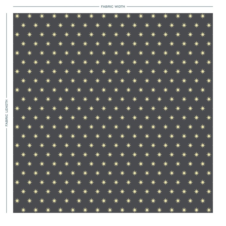 Starlight Ebony Cotton Fabric | Warner House