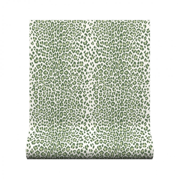 Leopard Green Wallpaper | Warner House