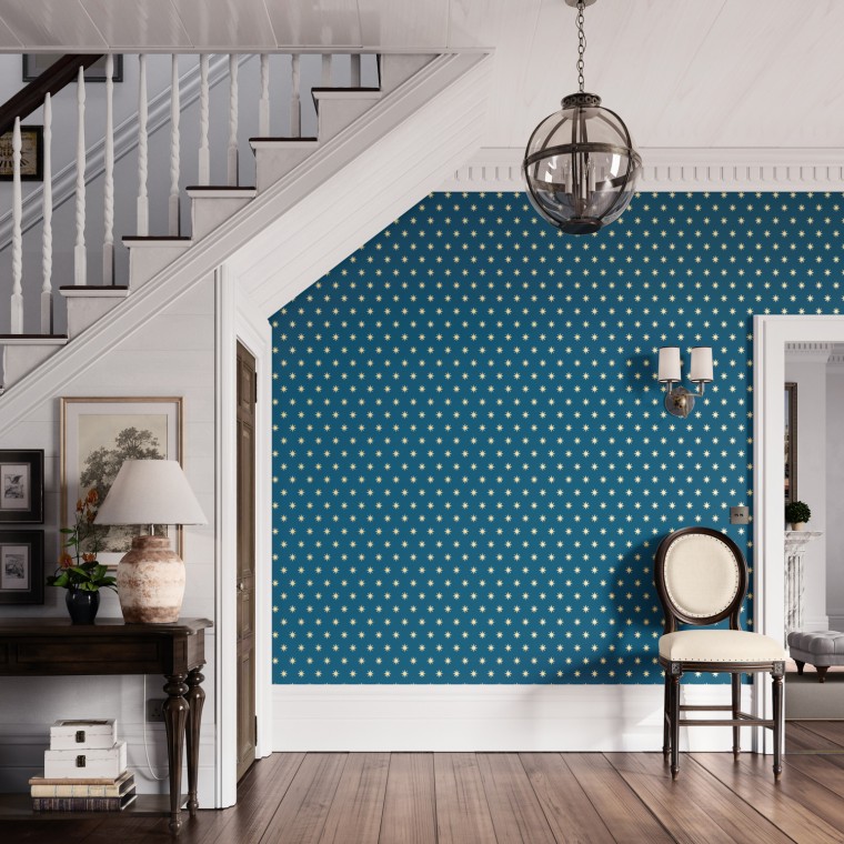 Starlight Navy Wallpaper | Warner House