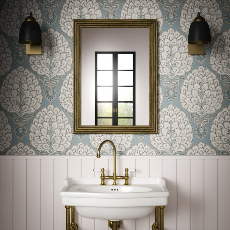 Sultan Teal Wallpaper | Warner House