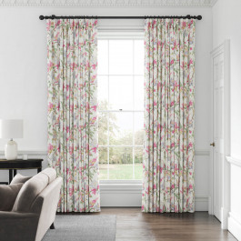 Bird Of Paradise Raspberry Linen Mix Made to Measure Curtains | Warner ...
