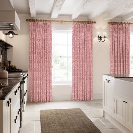 Fez Raspberry Linen Mix Made to Measure Curtains | Warner House