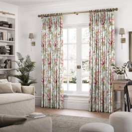 Grand Bouquet Rose Curtains | Warner House