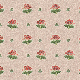 Primula Red Linen Mix Fabric | Warner House