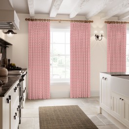 Samira Raspberry Linen Mix Made to Measure Curtains | Warner House