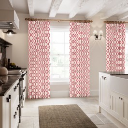 Shirvan Raspberry Linen Mix Made to Measure Curtains | Warner House