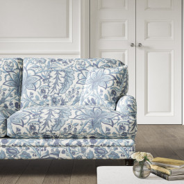 Blue print sofa store