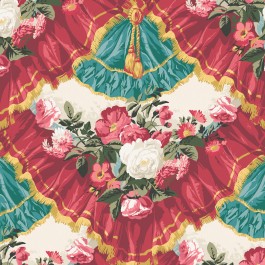 Le Grand Opera Crimson Wallpaper | Warner House